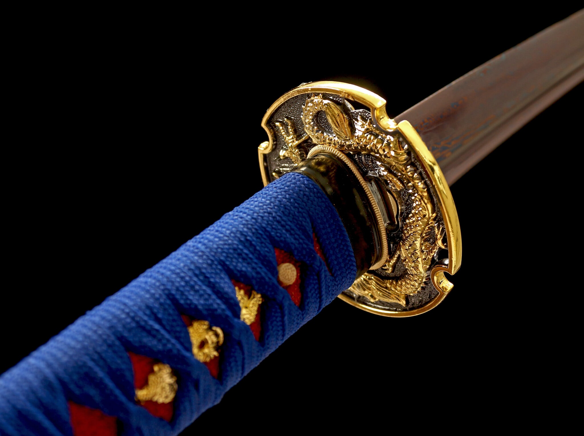 Katana Fukagawa (Damaszener-Stahl Blau) | Katana Schwert